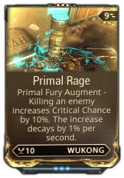 Primal Rage - Drop sources and locations | Warframe Market