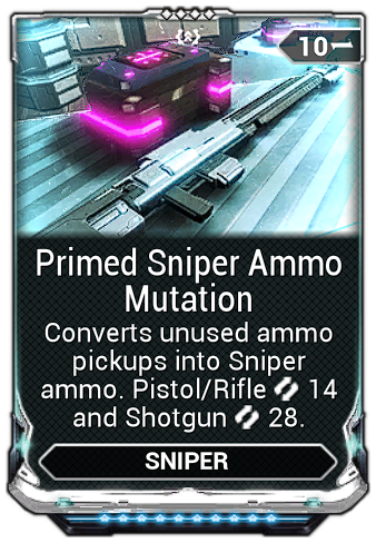 Primed Sniper Ammo Mutation - Buy and Sell orders | Warframe Market