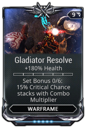 Gladiator Resolve - Buy and Sell orders | Warframe Market