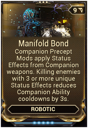 Manifold Bond - Buy and Sell orders | Warframe Market